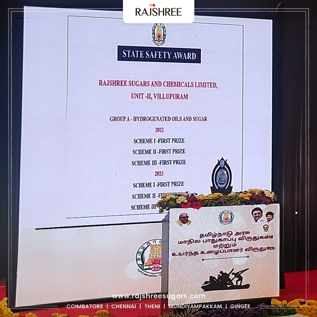 State Safety Award for the years 2022 and 2023 - Rajshree Sugars ...